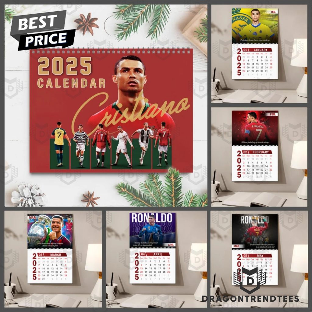 Cristiano Ronaldo Legend 2025 Calendar - Dragontrendtees Store