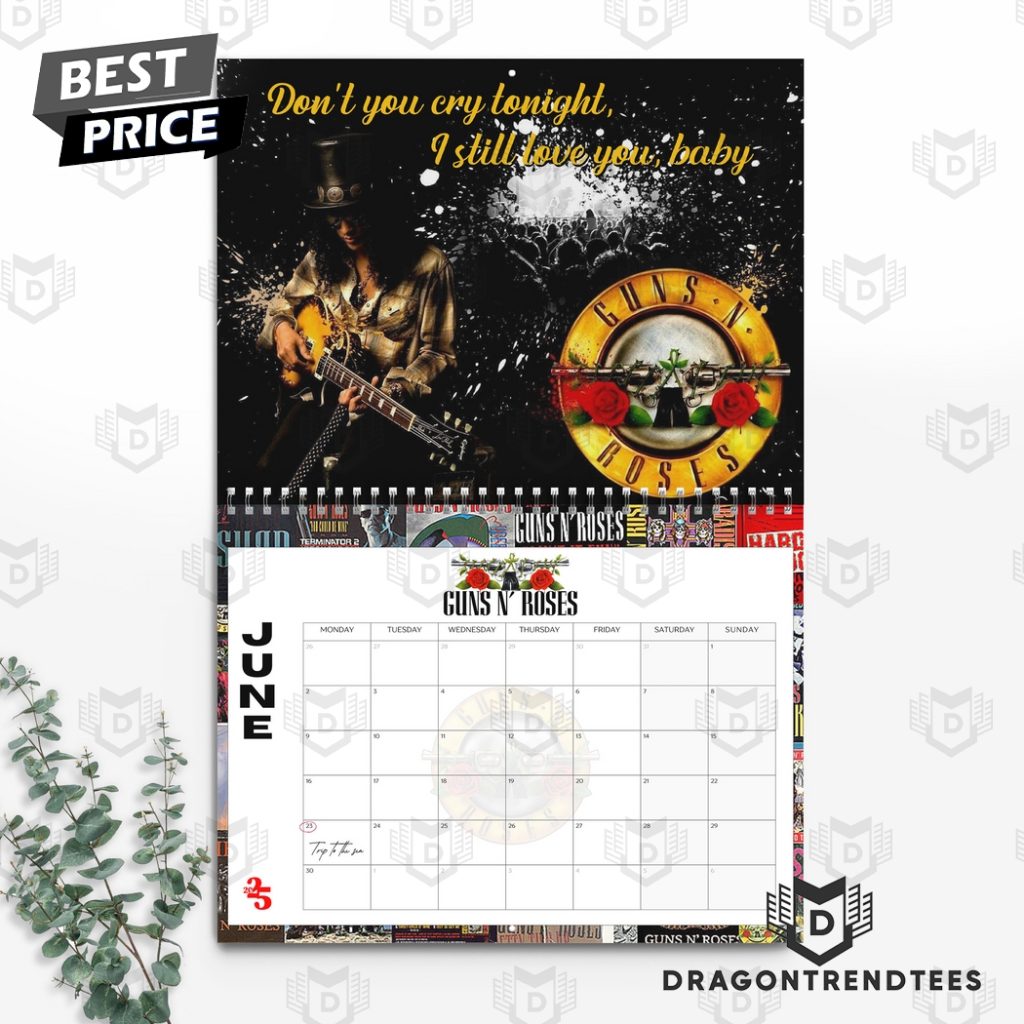 Guns N Roses New Year 2025 Calendar - Dragontrendtees Store