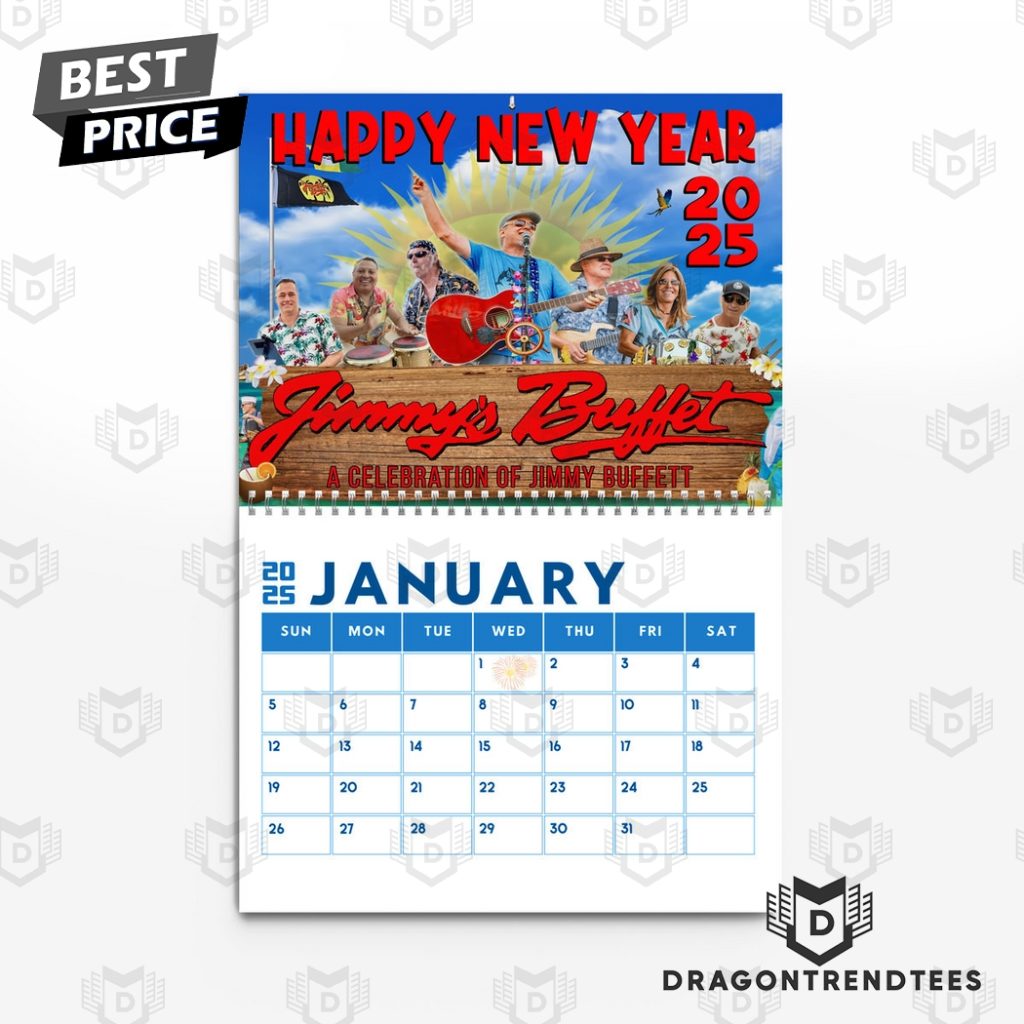 Jimmy Buffett New Year 2025 Calendar - Dragontrendtees Store
