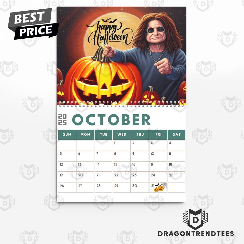 Ozzy Osbourne New Year 2025 Calendar - Dragontrendtees Store