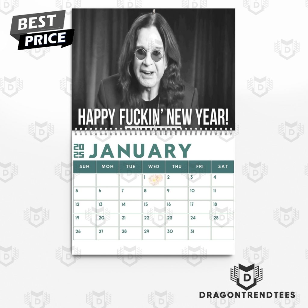 Ozzy Osbourne New Year 2025 Calendar - Dragontrendtees Store