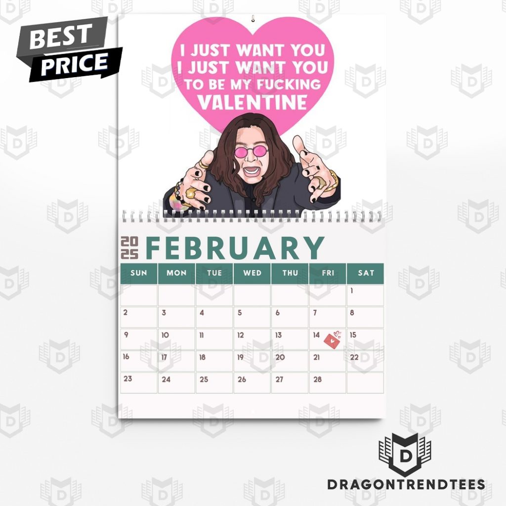 Ozzy Osbourne New Year 2025 Calendar - Dragontrendtees Store