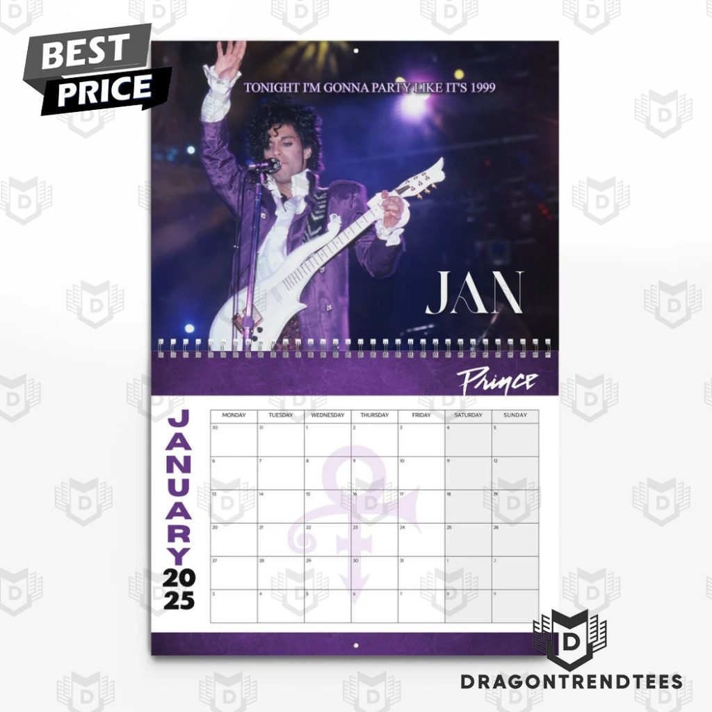 Prince New Year 2025 Calendar - Dragontrendtees Store