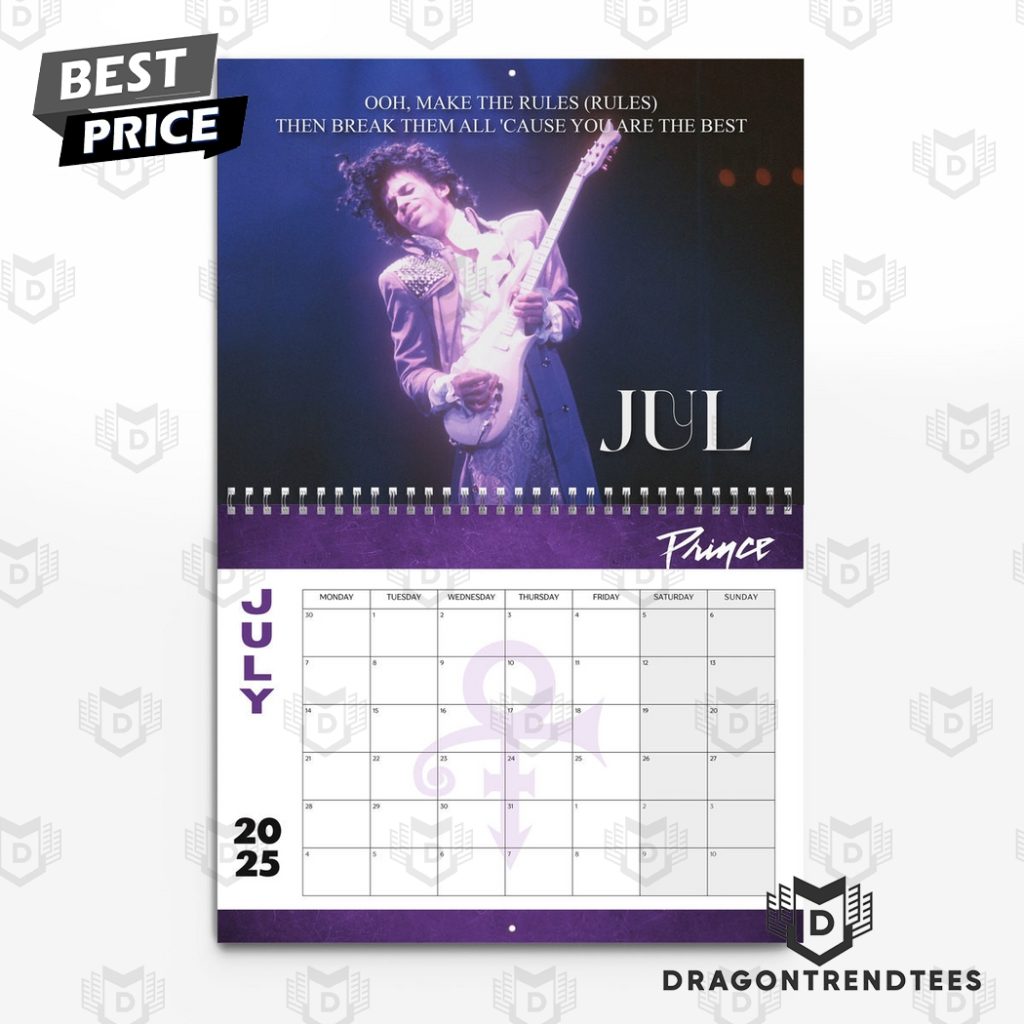 Prince New Year 2025 Calendar - Dragontrendtees Store