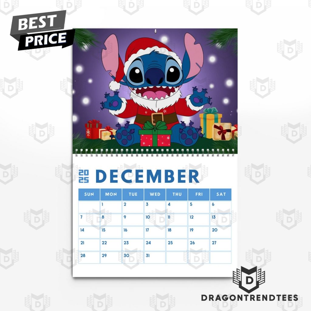 Stitch Happy New Year 2025 Calendar - Dragontrendtees Store